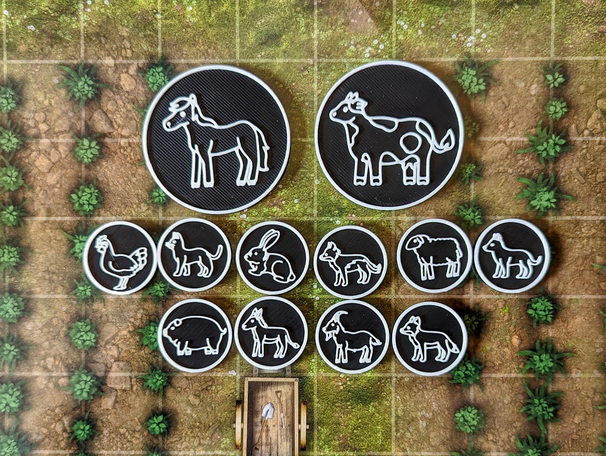 Farm Animal Tokens – TabletopTerrainUK